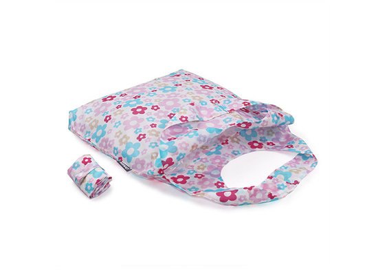 Reusable Button Hanger Design Folding Tote Bag Giveaway Foldable Polyester Bag