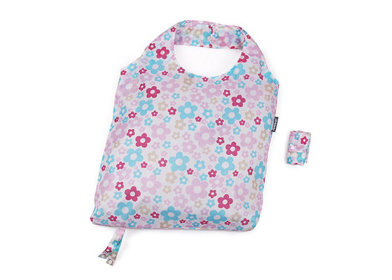 Reusable Button Hanger Design Folding Tote Bag Giveaway Foldable Polyester Bag