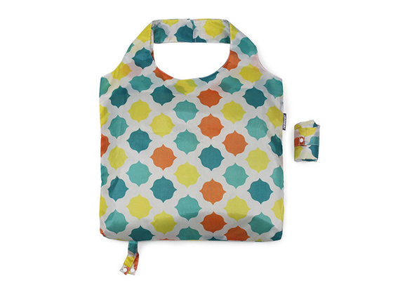 Eco Polyester Foldable Reusable Garment Bag With Tag , Custom Logo Printed