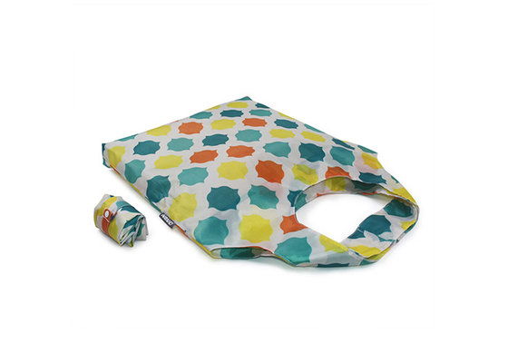 Eco Polyester Foldable Reusable Garment Bag With Tag , Custom Logo Printed