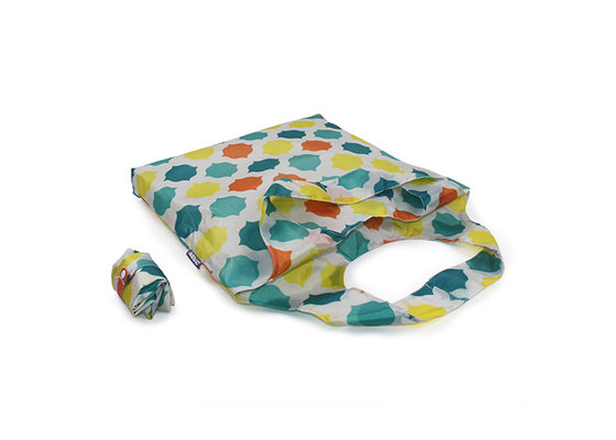 Eco Polyester Foldable Reusable Garment Bag With Tag , Custom Logo Printed