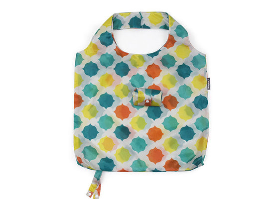 Eco Polyester Foldable Reusable Garment Bag With Tag , Custom Logo Printed
