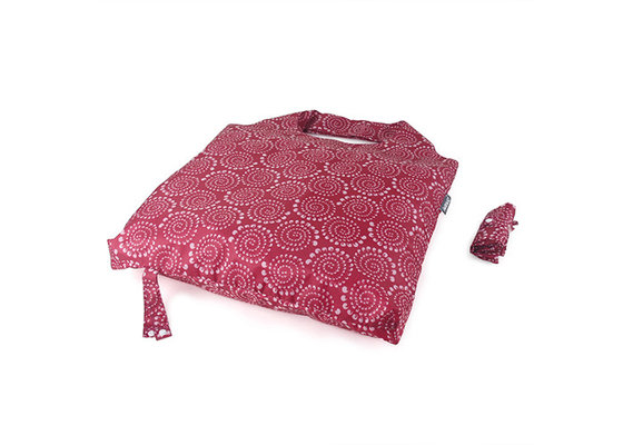 Heavy Duty Reusable Grocery Folding Tote Bag Red Full Printing Flowers Custom Print
