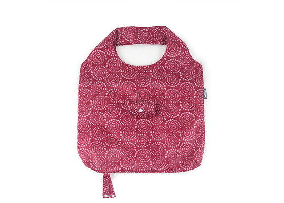 Heavy Duty Reusable Grocery Folding Tote Bag Red Full Printing Flowers Custom Print