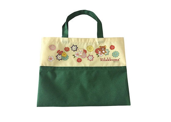 Waterproof Custom Eco Tote Bag Reusable Rilakkuma Printing Contrast Color