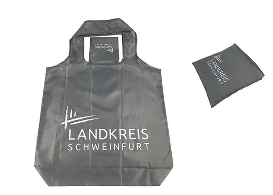 Logo Personalized Nylon Foldable Reusable Shopping Bags With Large Volume