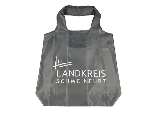 Logo Personalized Nylon Foldable Reusable Shopping Bags With Large Volume