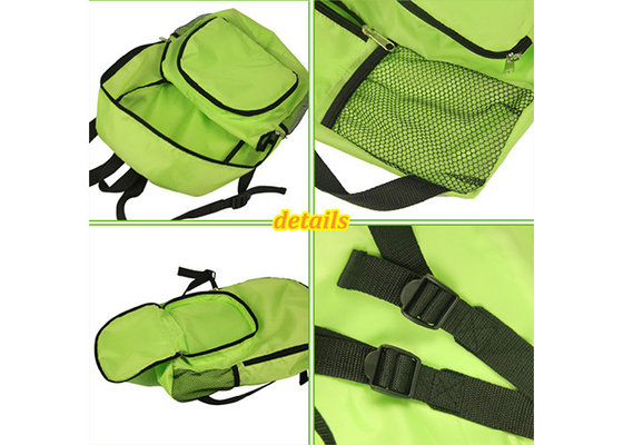 Personalized Multi Package Green Fold Up Rucksack Durable Double Zipper