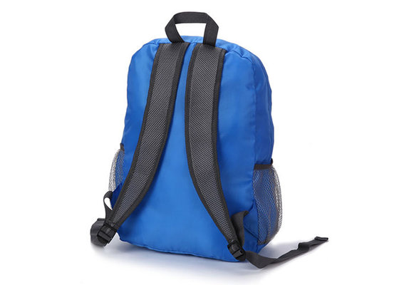 Scratch Proof Hiking Waterproof Folding Backpack Bag Ripstop Anti Wrinkle Blue 300d Polyester