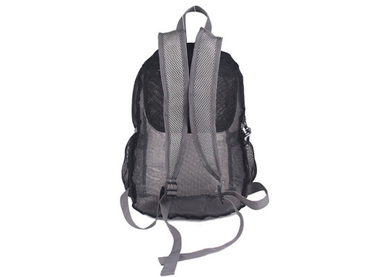 Blue Pink Duffle Waterproof Folding Backpack Bag For Outside , Nylon Collapsible Rucksack