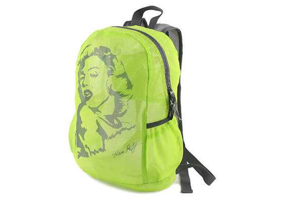 Beautiful Modern Women Foldable Lightweight Waterproof Travel Backpack Printing Green