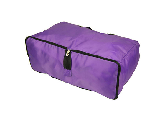 Purple Polyester Foldable Travel Bag Storage Organizer Luggage Handled
