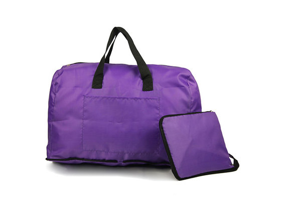 Purple Polyester Foldable Travel Bag Storage Organizer Luggage Handled