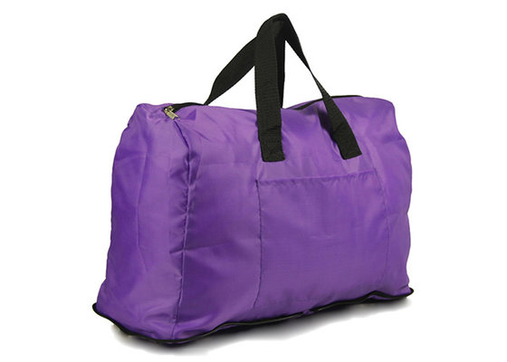 Purple Polyester Foldable Travel Bag Storage Organizer Luggage Handled