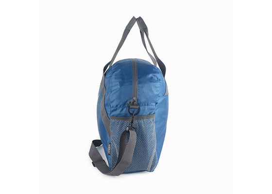 Blue BSCI Sedex 4P Promotion Foldable Luggage Bag , Fold Up Travel Bag