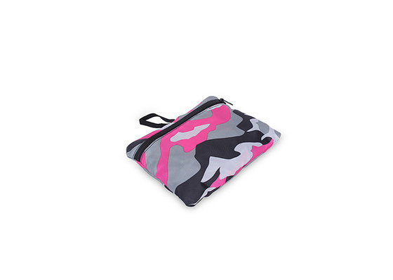 Black Pink Grey 600D Plyester Foldable Travel Duffel Bag With Black Pp Webbing
