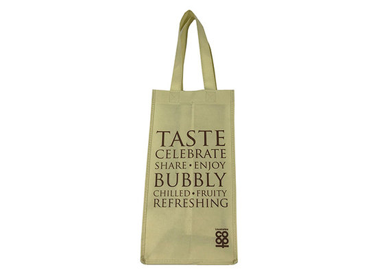 Wine /  Vinegar Four Bottle Non Woven Tote Bags , Recycled Grocery Tote Bags