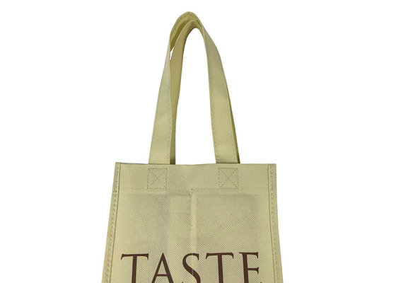 Wine /  Vinegar Four Bottle Non Woven Tote Bags , Recycled Grocery Tote Bags
