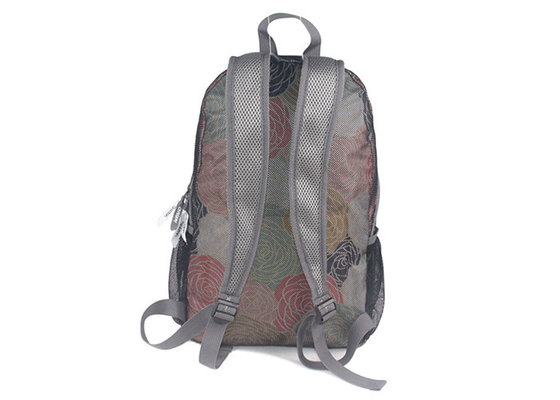 Hiking Polyester Folding Kids School Mens Backpack Colorful Rose Flowers
