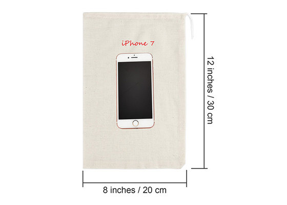 100% Eco Friendly Natural Cotton Drawstring Bags Various Size Custom Logo