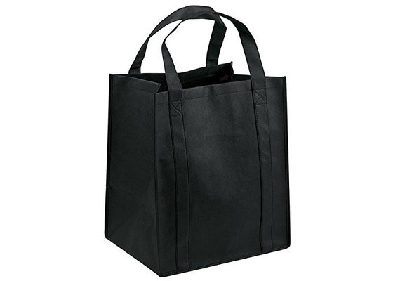 Red Reusable Large Capacity Non Woven Carry Bags Stronger Top To Bottom Handle