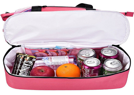 Wine Camping Collapsible Polyester Insulated Cooler Tote Bags Top Zipper Closure Design