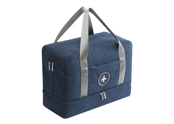 Cotton Portable Insulated Food Cooler Tote Bags With Custom Logo Double Deck