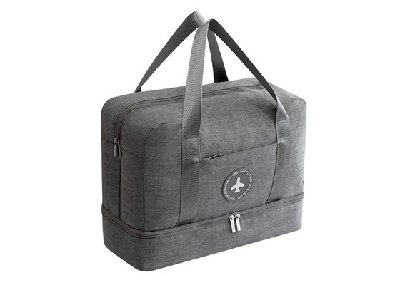 Cotton Portable Insulated Food Cooler Tote Bags With Custom Logo Double Deck