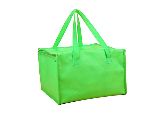 Thermal Insulated Milk Green Cooler Tote Bag Dry Aluminum Food Delivery