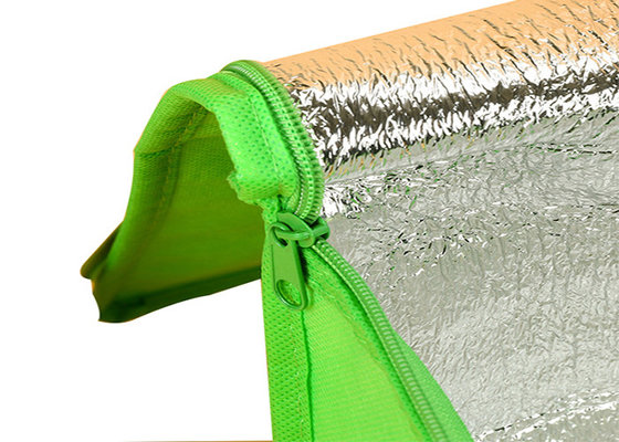 Thermal Insulated Milk Green Cooler Tote Bag Dry Aluminum Food Delivery