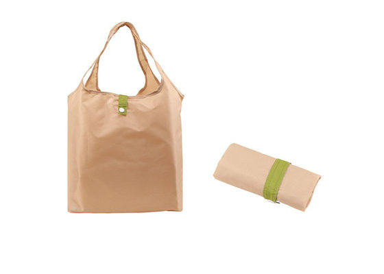 190T Polyester Nylon Portable Foldable Reusable Shopping Bags Water Resistant Custom Size