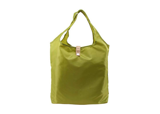 190T Polyester Nylon Portable Foldable Reusable Shopping Bags Water Resistant Custom Size