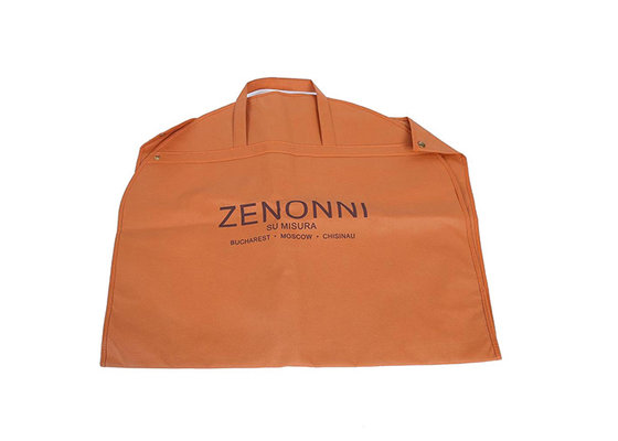 Canvas Cloth Red Zippered Custom Suit Garment Bag Eco Friendly With Handle