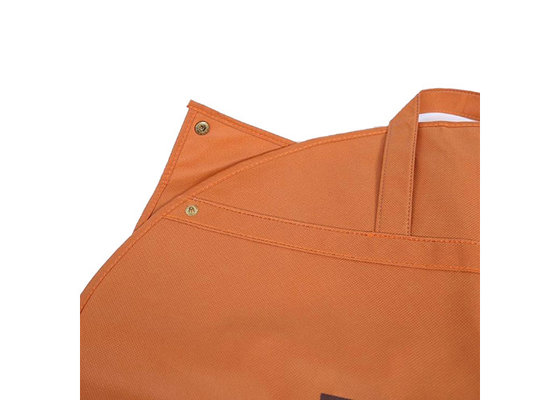 Canvas Cloth Red Zippered Custom Suit Garment Bag Eco Friendly With Handle
