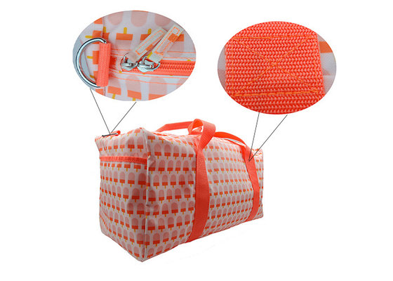 300D Polyester Light Weight Sport Foldable Travel Bag Promotion With Full Printing