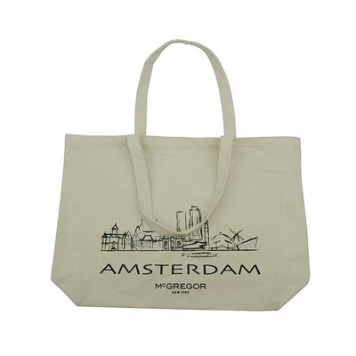 White Cotton Canvas Grocery Bags Light Weight Shoulder Bag Eco Friendly