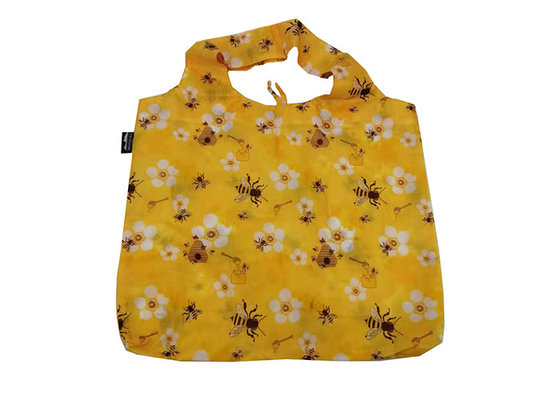 Ripstop Polyester Nylon Fold Up Tote Bag , Foldable Reusable Bags Waterproof