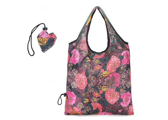 OEM Nylon Polyester Foldable Tote Bag , Foldaway Tote Bag Customized Design