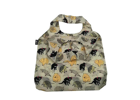 Cartoon Pattern Fold Up Tote Bag Large Size Water Resistant For Grocery