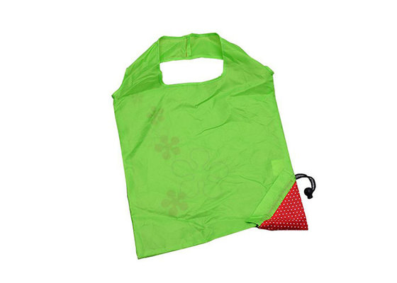 Strawberry Shape Polyester Folding Tote Bag 190T Polyester Material OEM / ODM