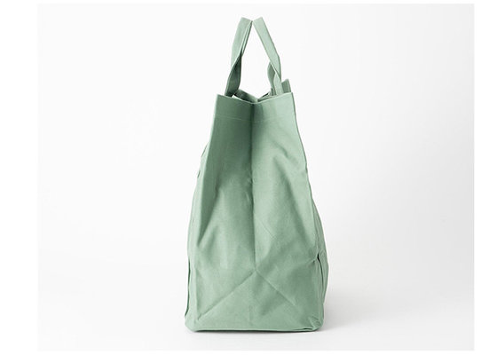 Reusable Fancy Lightweight Canvas Tote Bags Custom Shopping Bags In Bottom Gusset