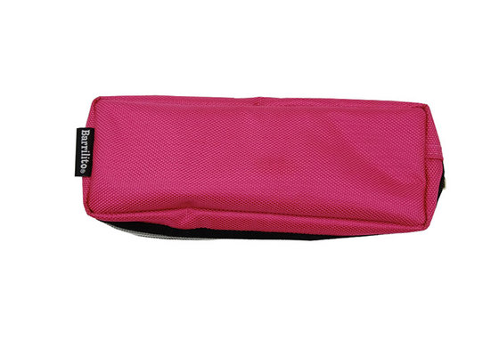 Red Recycle 300D Polyester Pen Bag With Zipper Eco Friendly Grocery Bag