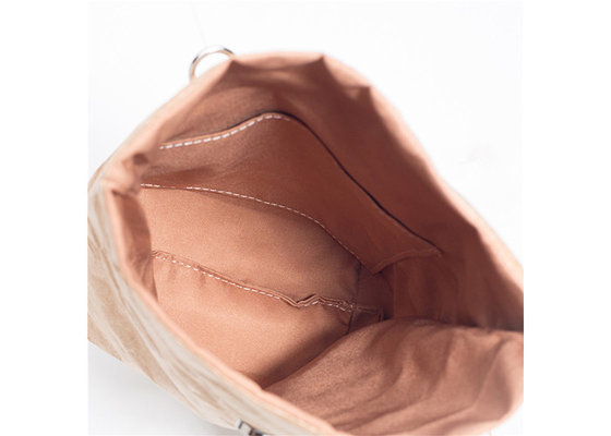 Brown paper tyvek bags with snap closure and buckle closure for shopper