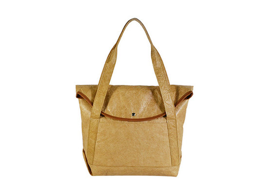 Customized printed Grocery tyvek tote bag with front pocket and inside pockets