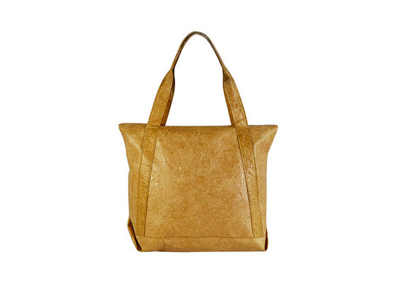 Customized printed Grocery tyvek tote bag with front pocket and inside pockets
