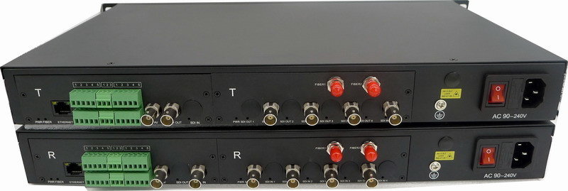 Multifunctional broadcast 3G-SDI fiber optic transmitter-BIDI SDI +RS485/RS232/RS422 data+Audio+ 10/100M Ethernet etc
