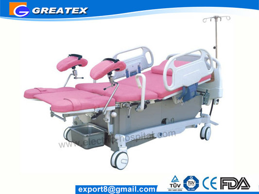 Low Position Hospital Delivery Bed Retractable Leg Holder Linak Motor