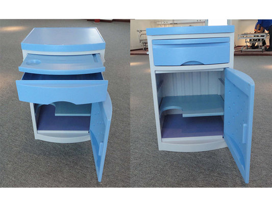 ABS Plastic Hospital Patient Room Furniture With Dinning Board / Towel Hangers