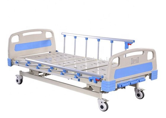 Foldable Metal 3 Crank Hospital Bed Hand Control Comfortable Removable Easy Cleaning