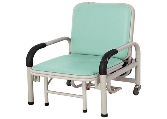 Convertible 3 Sections IV Infusion Chairs , Medical Folding Chair With Pillow